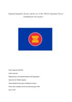 Regional integration theories and the case of the ASEAN integration ...